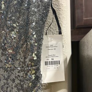 Revelry | Dresses | New Revelry Silver Sequin Long Formal Bridesmaids ...